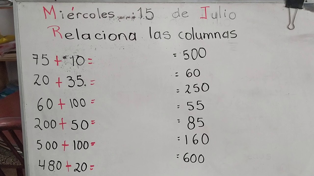 Relación de columnas