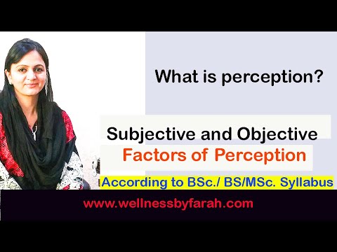 What is Perception: Subjective and Objective Factors of Perception #psychologylectures Urdu/Hindi