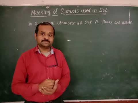 Meaning of symbols use in set