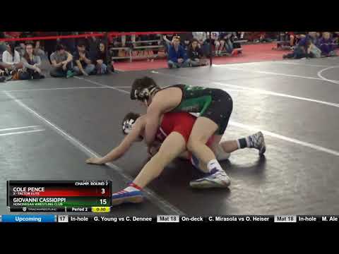 Junior 145 Giovanni Cassioppi Hononegah Wrestling Club Vs Cole Pence X- Factor Elite