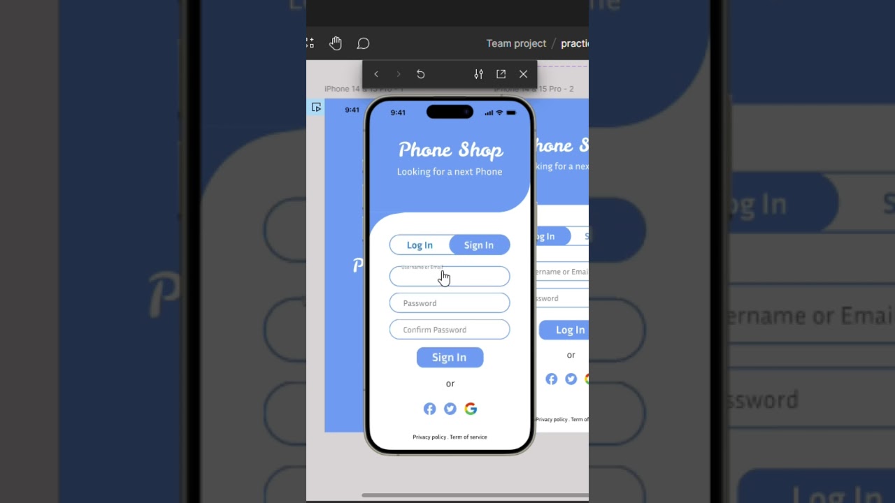 Login & Sign Up UI Design for Shopping App 🛍️ | Figma Tutorial