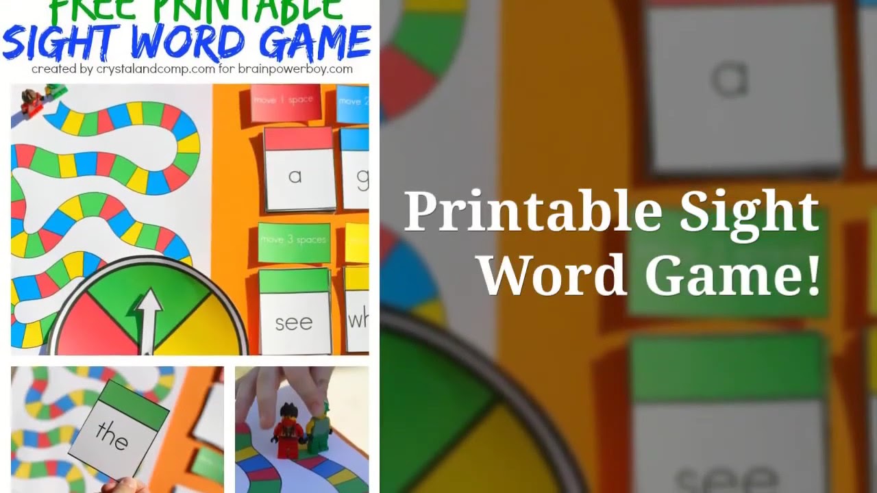 Free Printable Sight Word Game