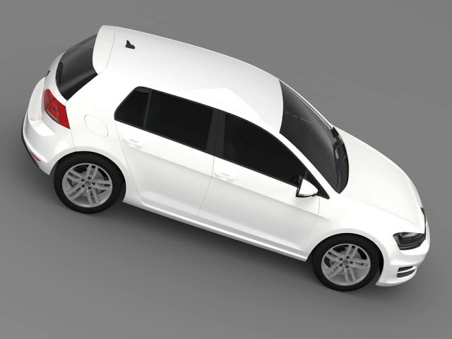 VW Golf TDI 4MOTION 5d Typ 5G 2012 3D Model - FlatPyramid