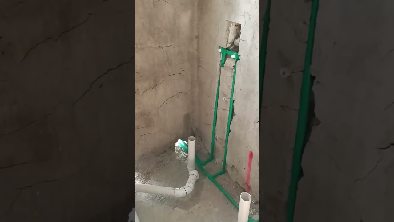 como hacer la instalación de la plomería sanitaria del baño #plomería #plomero #baños #tinaco #viral