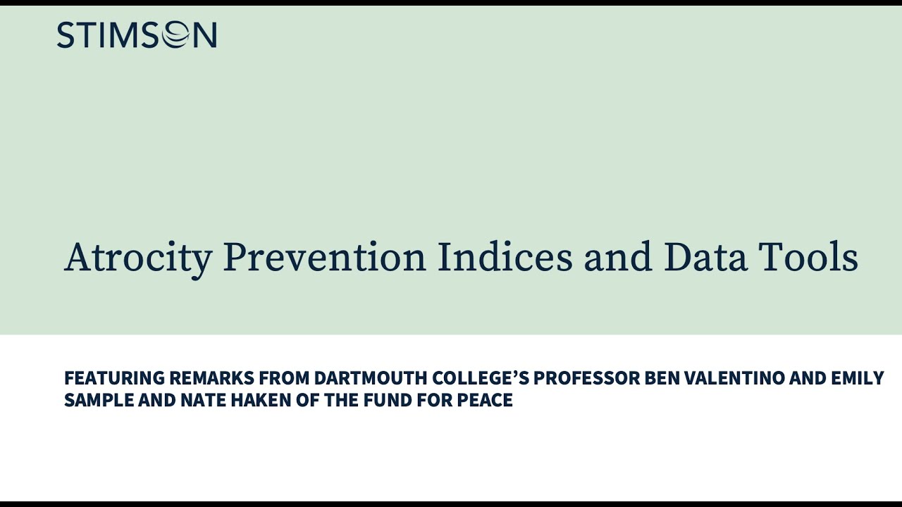Atrocity Prevention Indices and Data Tools