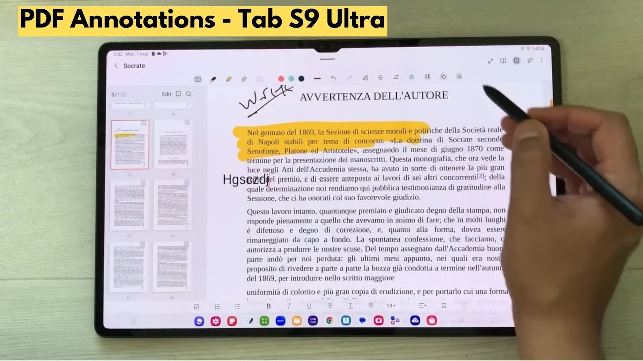 How to do PDF Annotations in Galaxy Tab S9 Ultra Using Samsung Notes