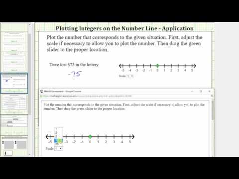 Determine Integers to Represent a Statement and Plot on Number Line ...