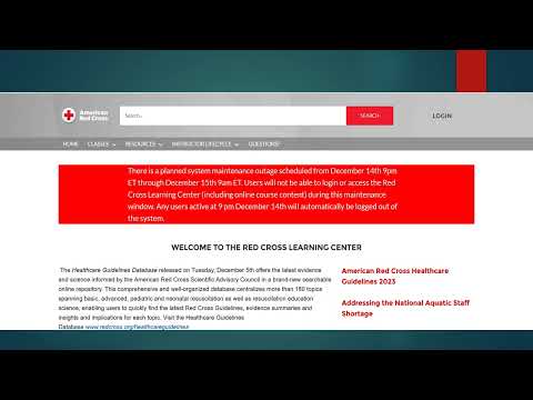 American Red Cross Course Registration Instructions