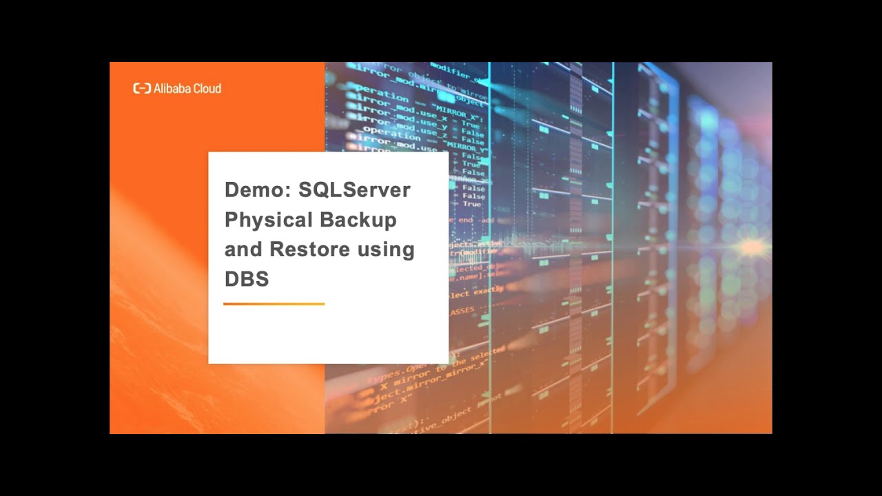 Database | SQLServer Physical Backup and Restore