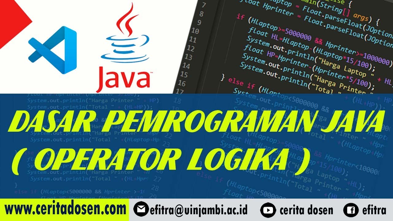 Belajar Dasar Pemrograman Java #4 Sesi 1 | Operator Logika