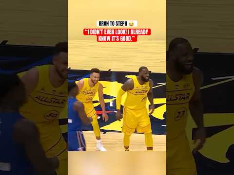 This LeBron & Steph moment in the 2021 All-Star Game 🤣 (via @warriors)
