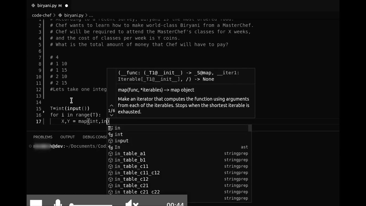 CodeChef  biryani classes solutions python #codechef
