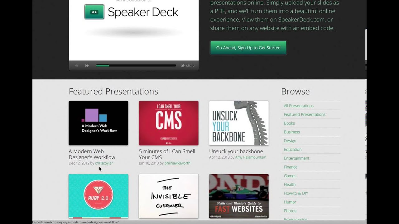 Speaker Deck slideshow preview
