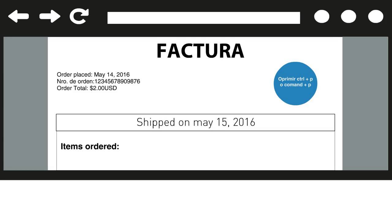 Factura en PDF