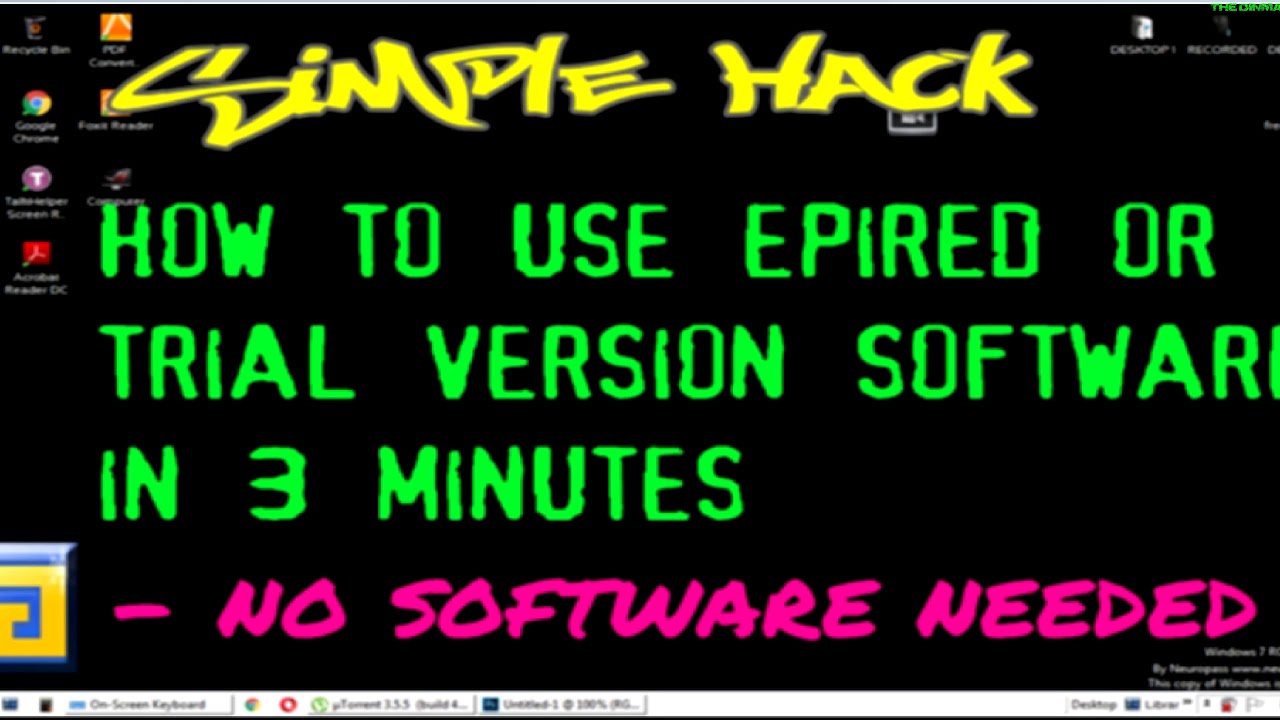 How to Use EXPIRED Trial Version Program 