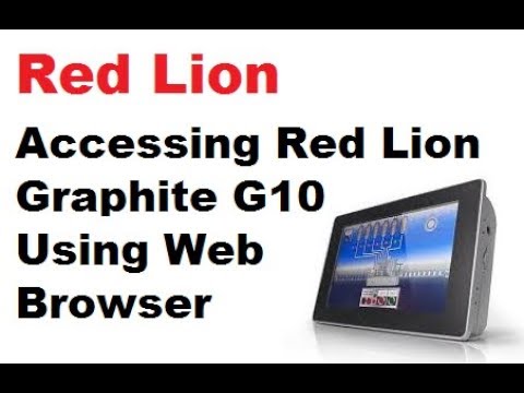 Red Lion - Accessing Red Lion Graphite G10 Using Browser