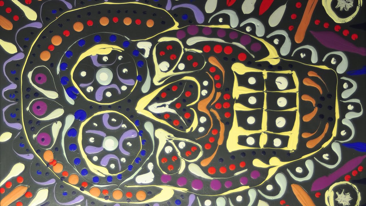 Abstract Sugar Skull - Time Lapse Art Video by DKS