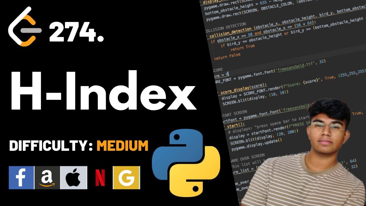 H-Index | Leet code 274 | Theory explained + Python code