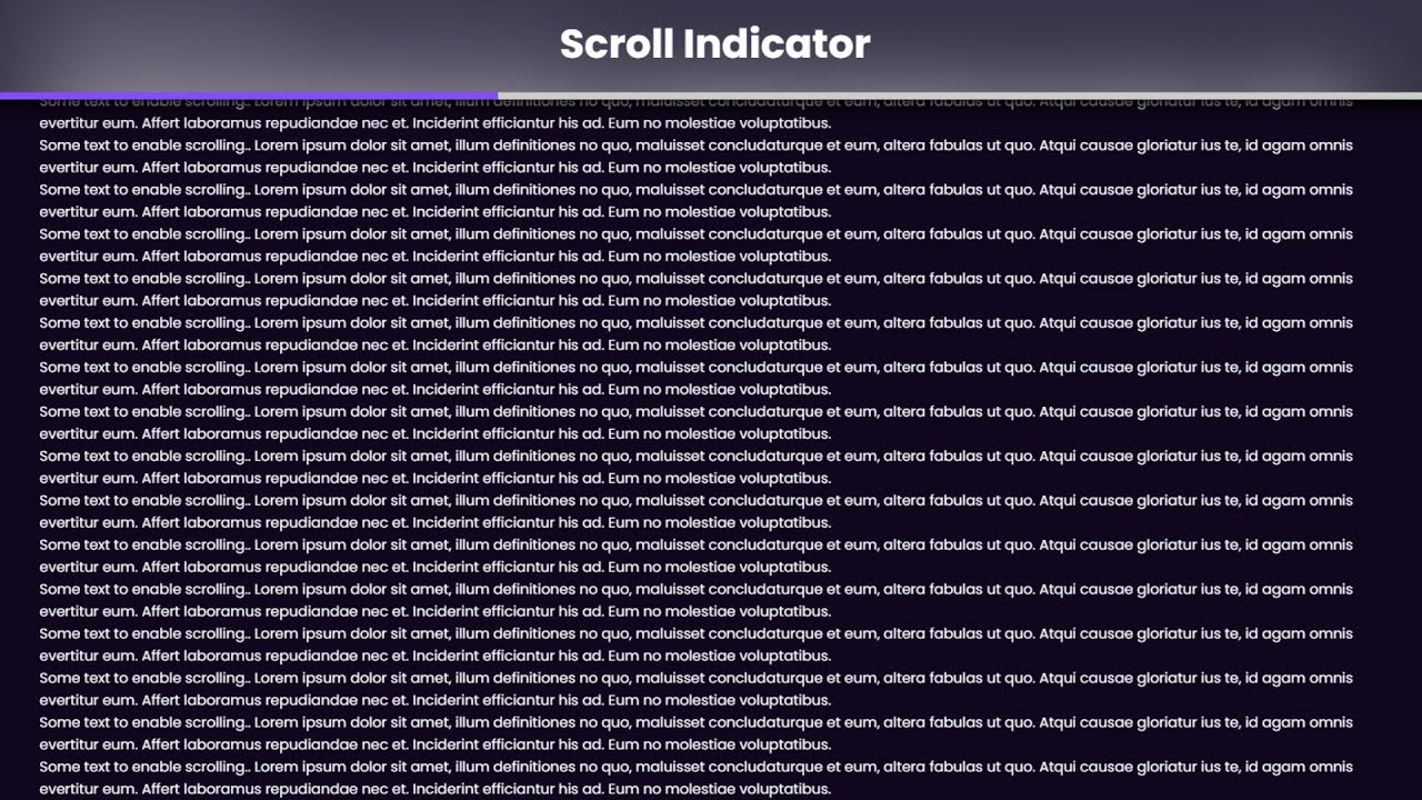 Header Scroll Indicator with HTML CSS Javascript | HTML CSS Javascript Scroll Indicator @raselcoder