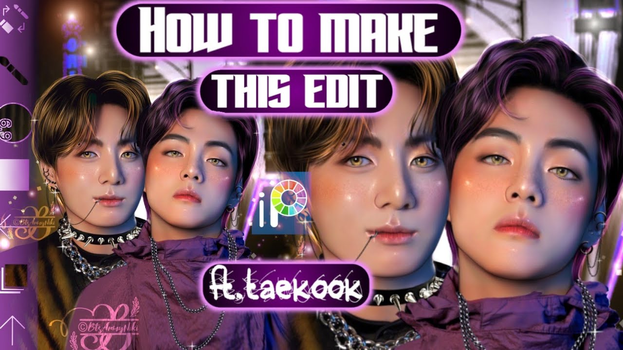 ibispaintx tutorial ft.Taekook | Bts |smudge edit tutorial | kth JK | btsarmyniki | 7 fates chakho