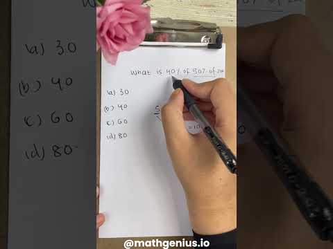Can you find 40% of 50% of x? | Learn maths with me