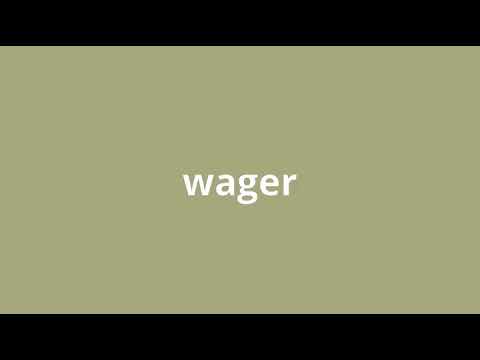 what is the meaning of wager