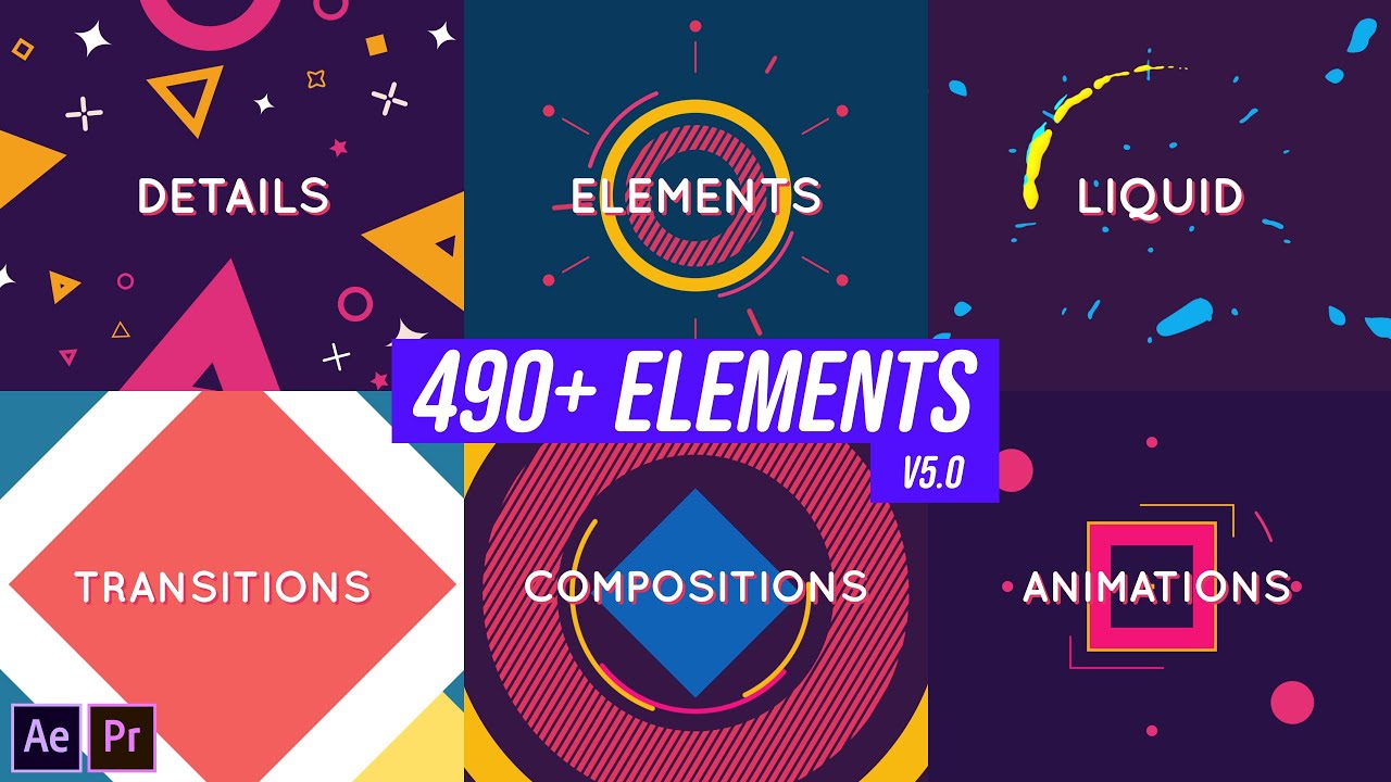 Shape and Motion Animated Elements Pack - After Effects Template