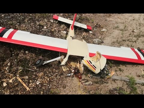 Wilga PLZ 104 50cc - Rc Plane 1st maiden fails crash #rcplanecrash #wilga #crash