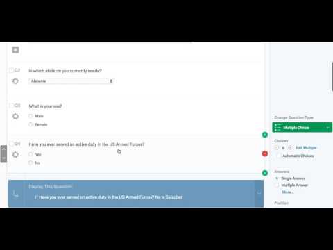 Display logic, skip logic, and branch logic