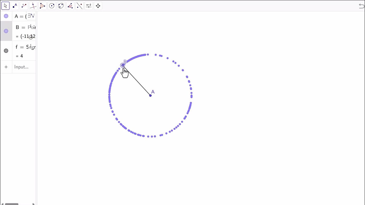 Lesson 11 - What is a circle GeoGebra Activity