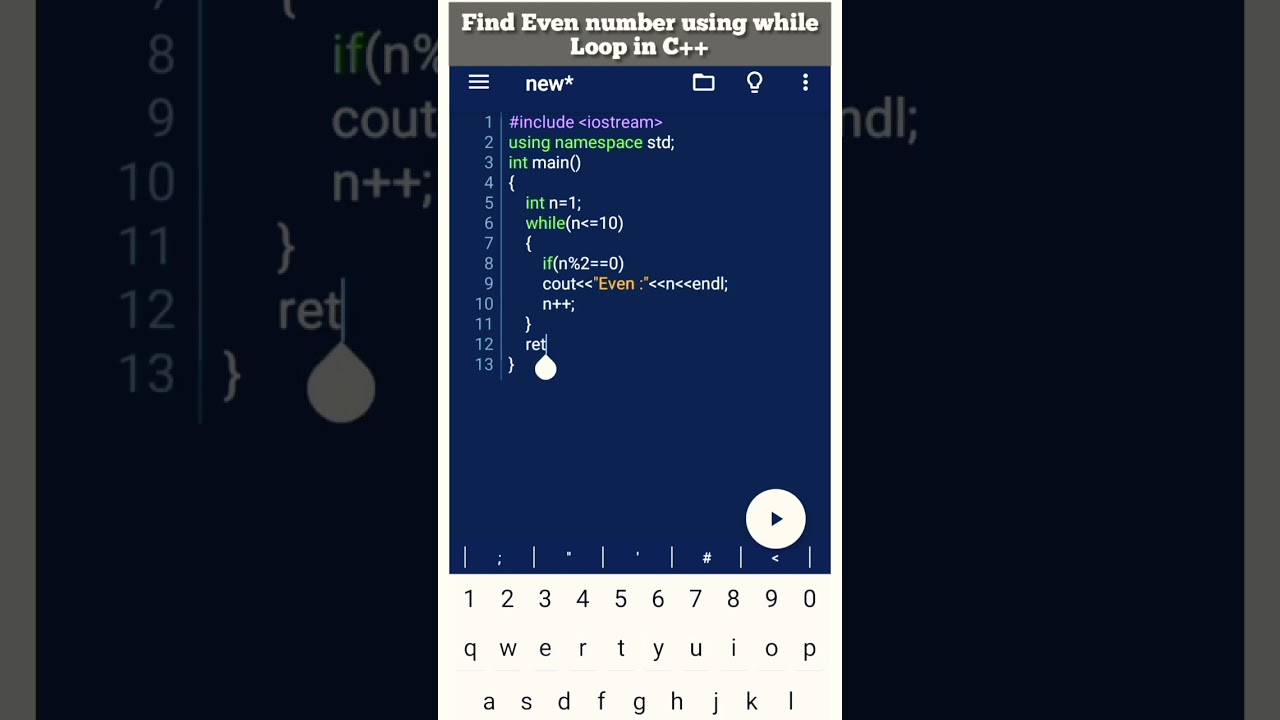 While Loop in C++ with example🔥 #shorts #youtubeshorts #shortvideo