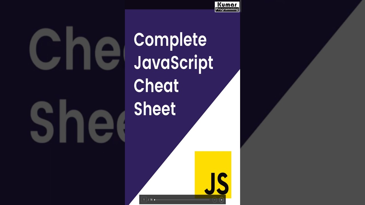 Complete JavaScript Cheat Sheet