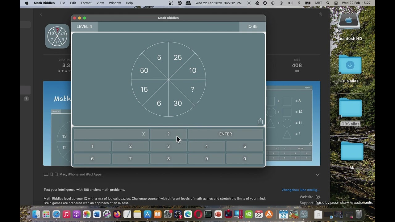 Math Riddles IQ Test Trivia Mac App Store Basic Overview