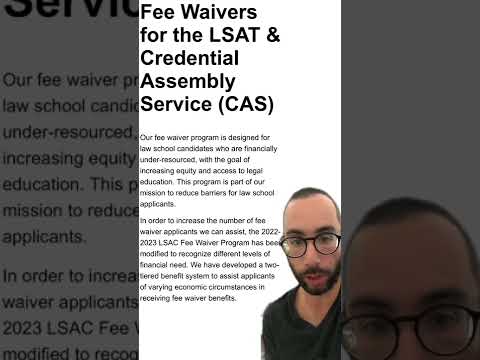 Fee Waivers for the LSAT & Credential Assembly Service (CAS)