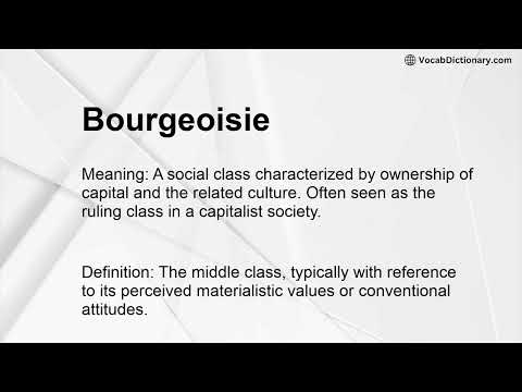 Bourgeoisie Meaning