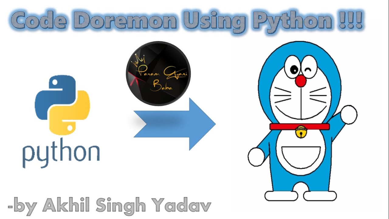 Code Doremon Using Python || Python Turtle workspace || How to make Doremon