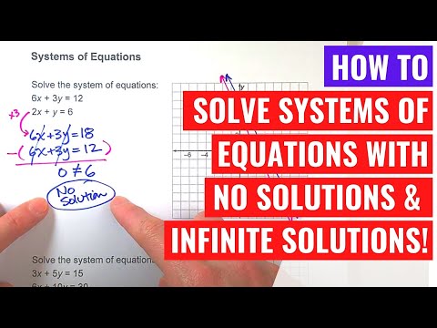 Systems of Equations with No Solutions and Infinitely Many Solutions