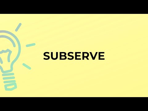 What is the meaning of the word SUBSERVE?