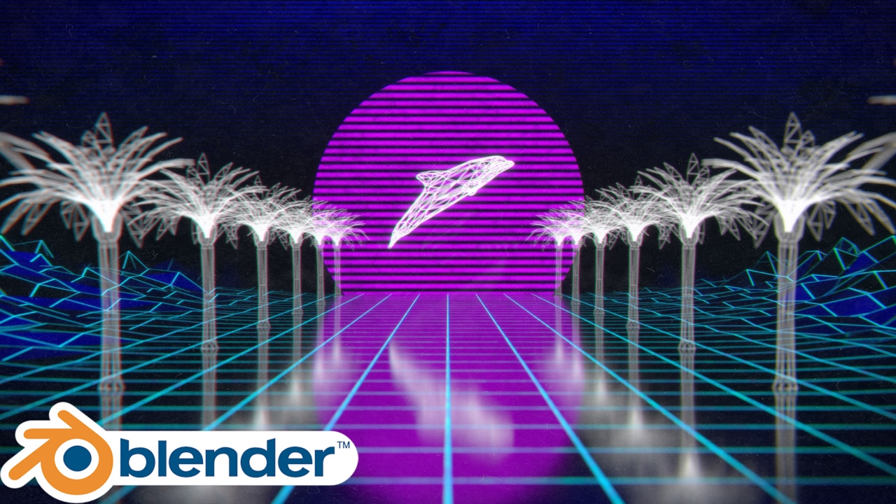 Blender Tutorial: Vaporwave Sunset