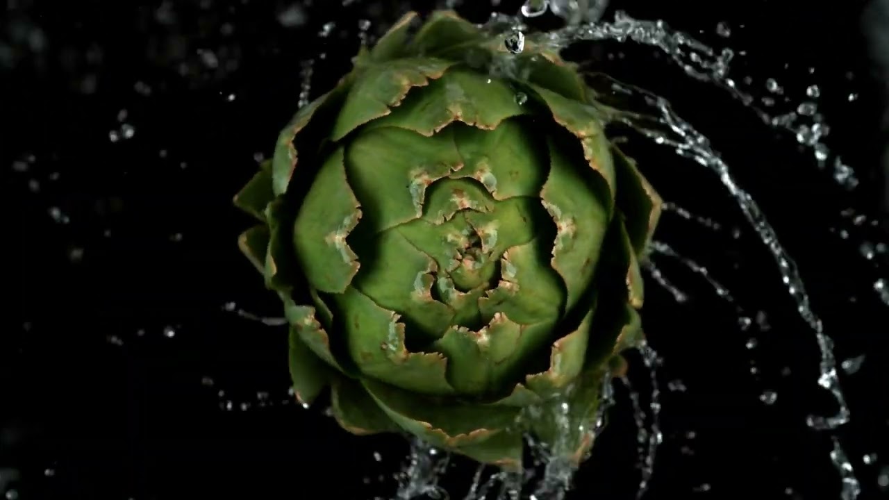 DROPS SPIN BLACK BACKGROUND WATER SPLASH 4K