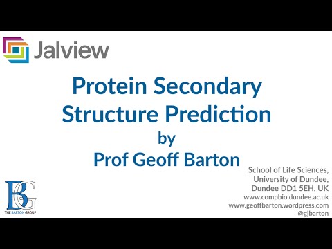 Lecture 3 by Prof Geoff Barton on "JPred, Jnet and protein secondary structure prediction"
