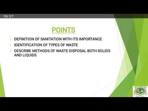 BASIC TECHNOLOGY - SANITATION (JSS3 WK 8)