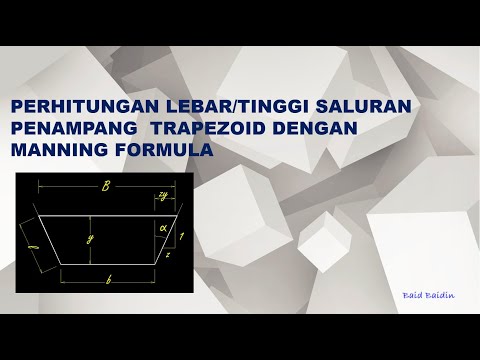 MY005 Perhitungan Lebar/ Tinggi Saluran Terbuka Penampang Trapezoid dengan Manning Formula