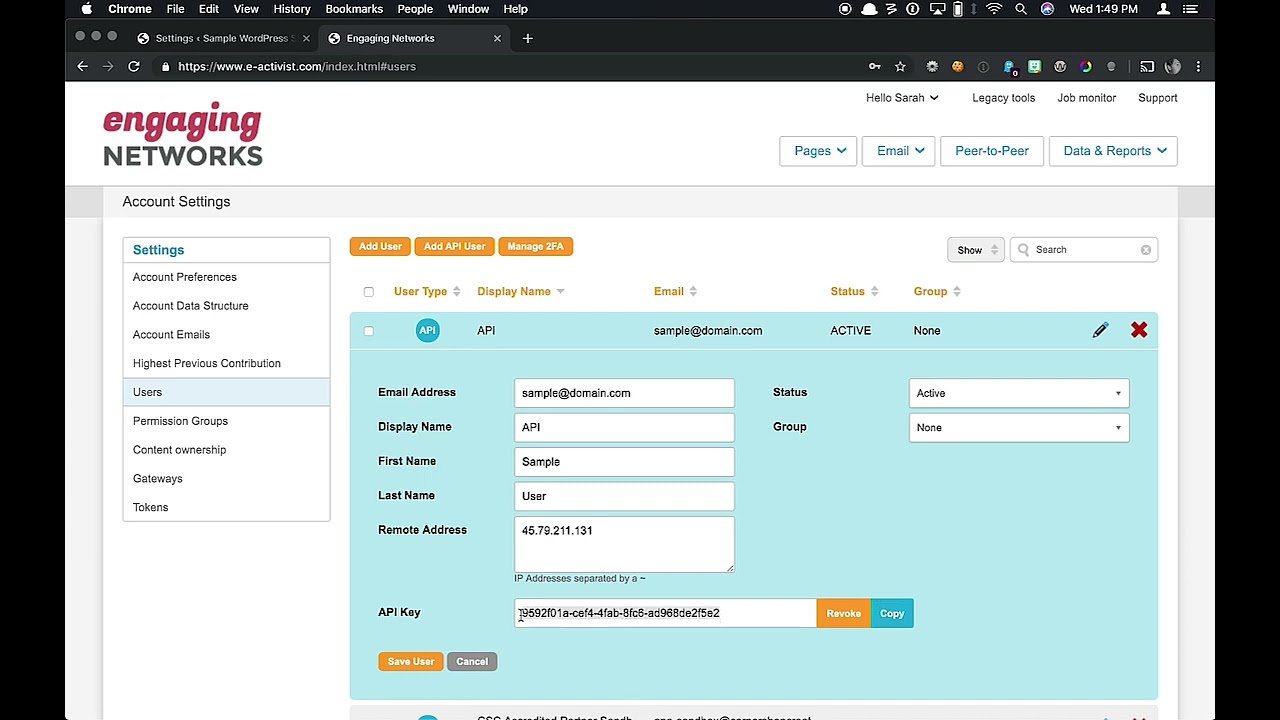 Gravity Forms and Engaging Networks Integration Setup
