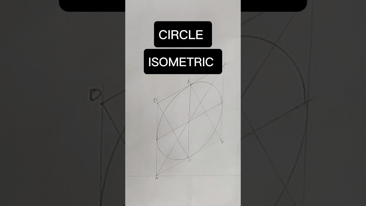 Circle isometric drawing #engineeringdrawing #technicaldrawing #isometricview #circleisometric