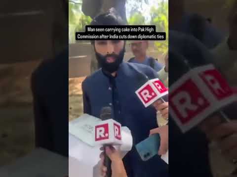 Man seen carrying cake into Pak High Commission after India cuts down diplomatic ties