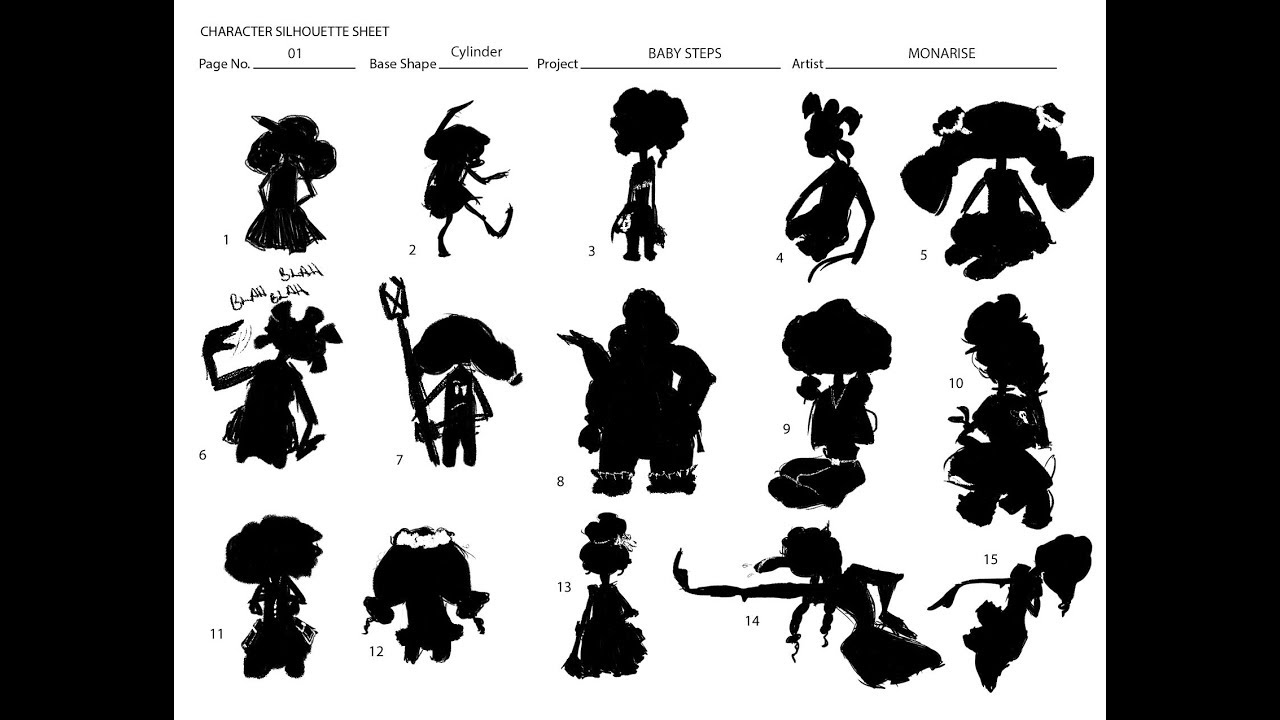 Character Design with Silhouettes part 1