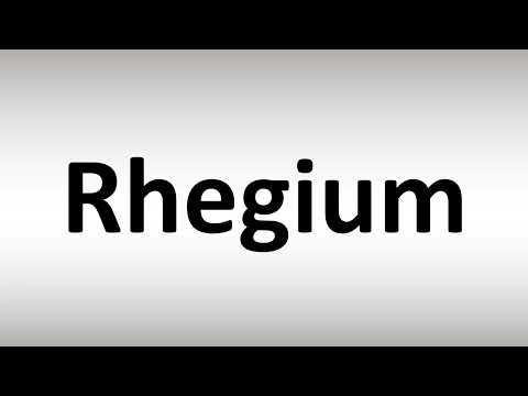 How to Pronounce Rhegium