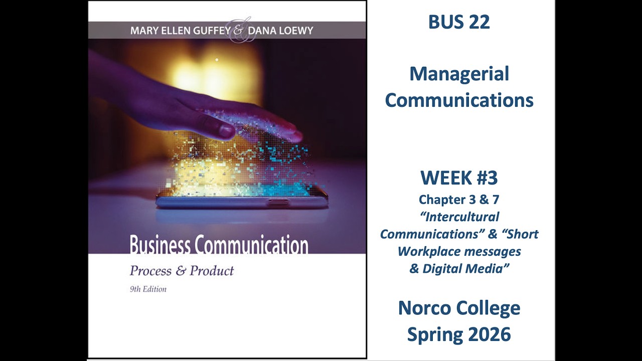 BUS 22   Week 3