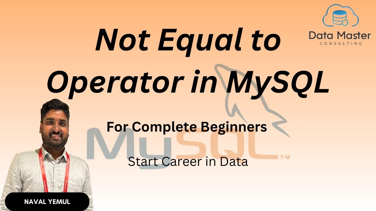 24.3. Not Equal to Operator in MySQL | Introduction to MySQL
